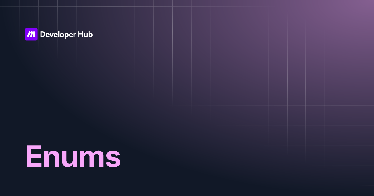 Enums | Make Developer Hub