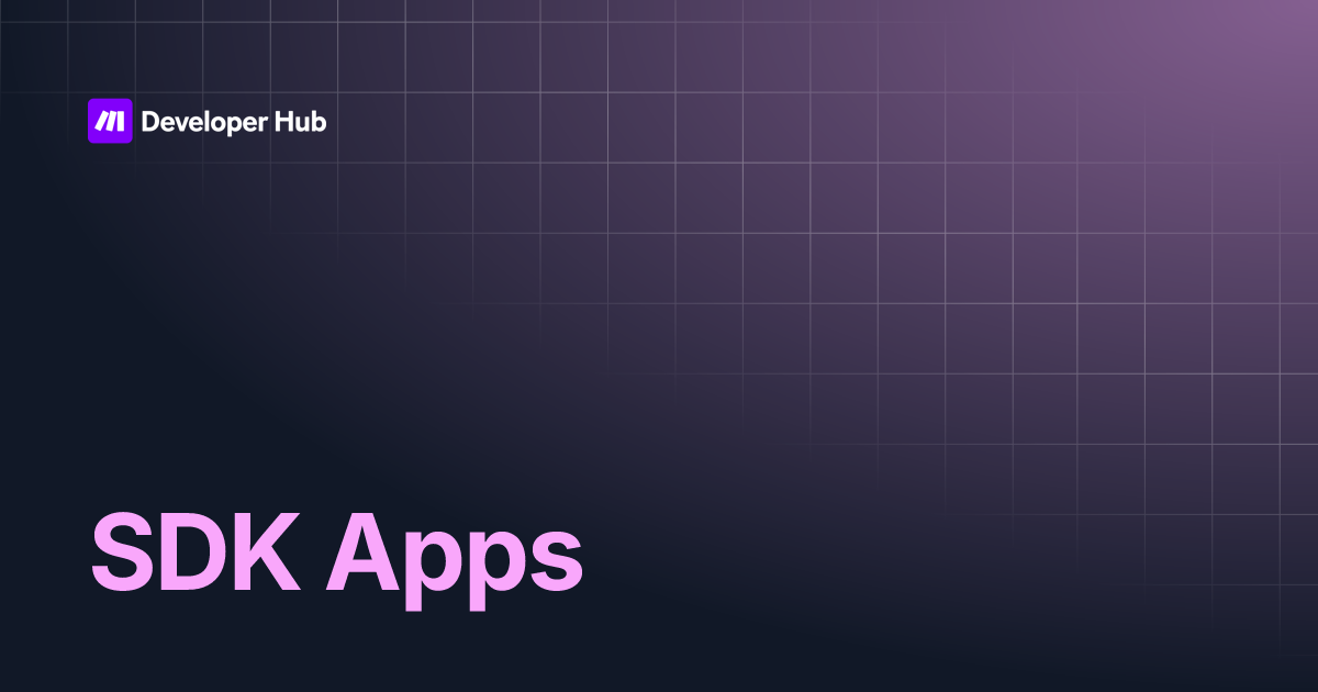 SDK Apps | Make Developer Hub