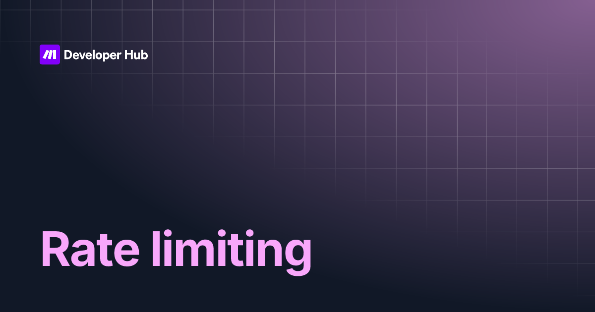 Rate limiting | Make Developer Hub Rate limiting | Make Developer Hub