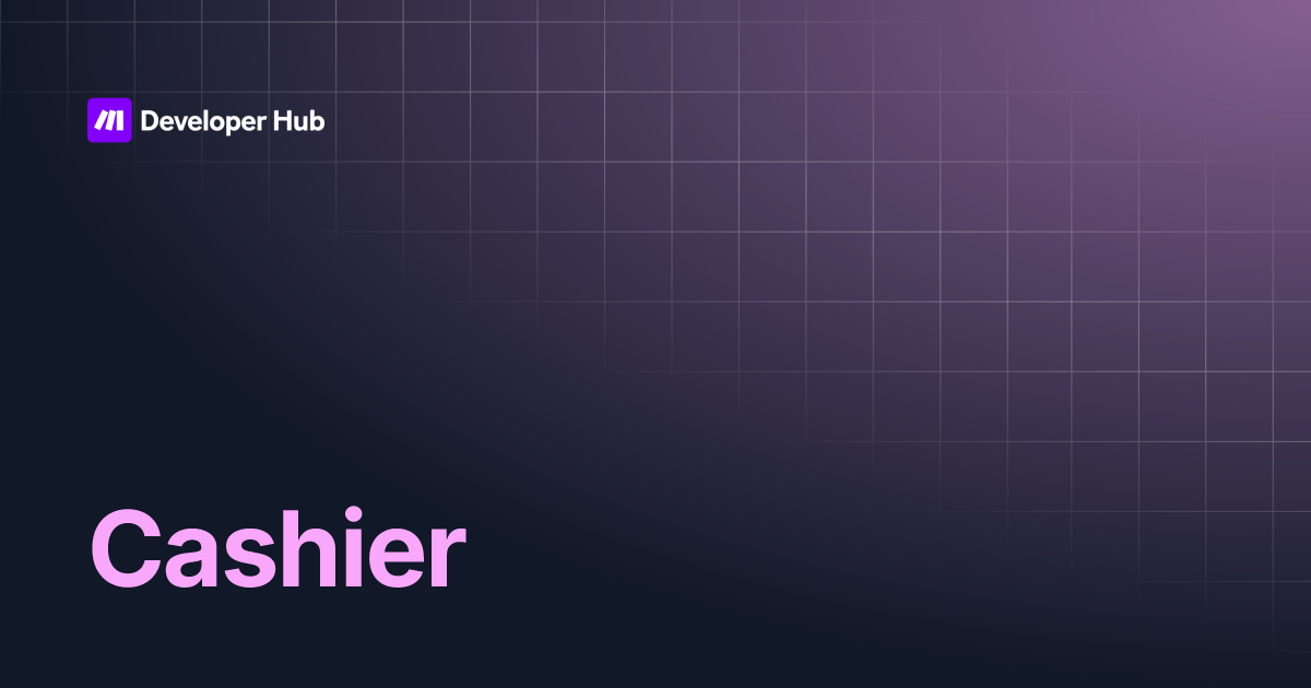 Cashier | Make Developer Hub