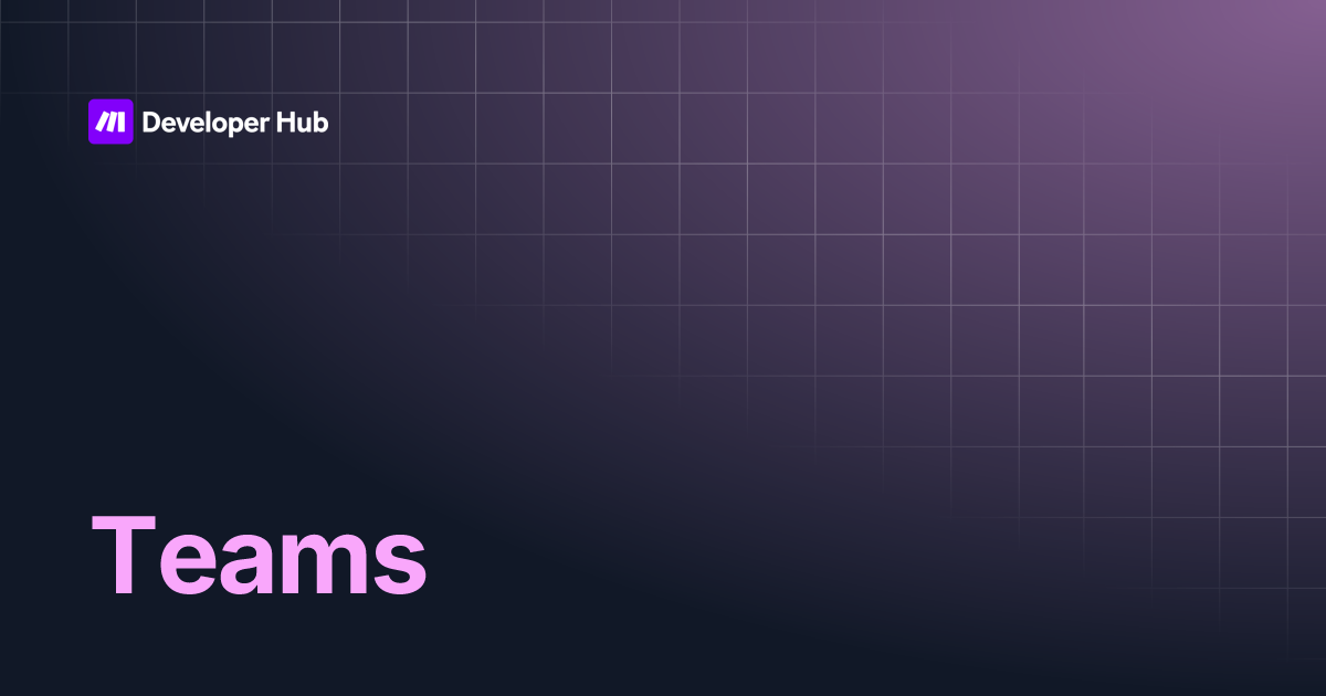 Teams | Make Developer Hub