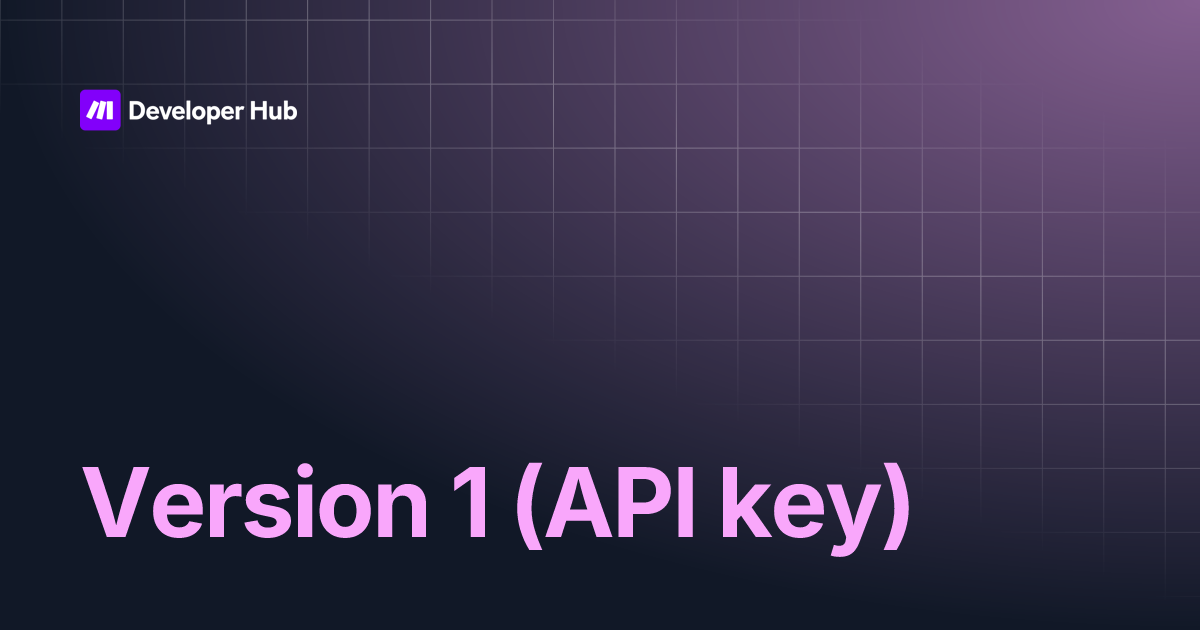 Version 1 Api Key Make Developer Hub