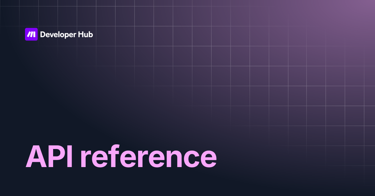 API reference | Make Developer Hub