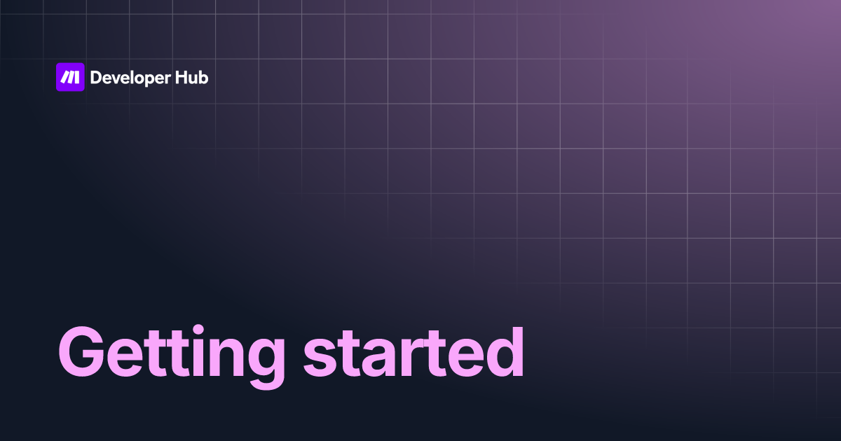 Getting started | Make Developer Hub Getting started | Make Developer Hub