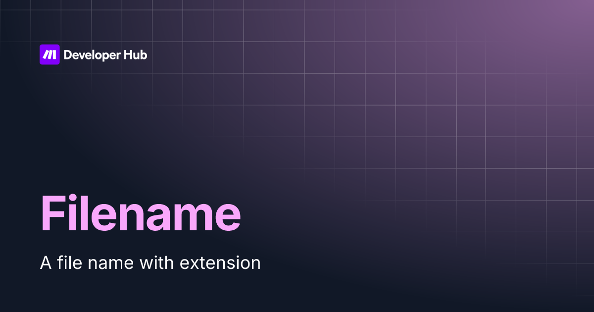 Filename | Make Developer Hub
