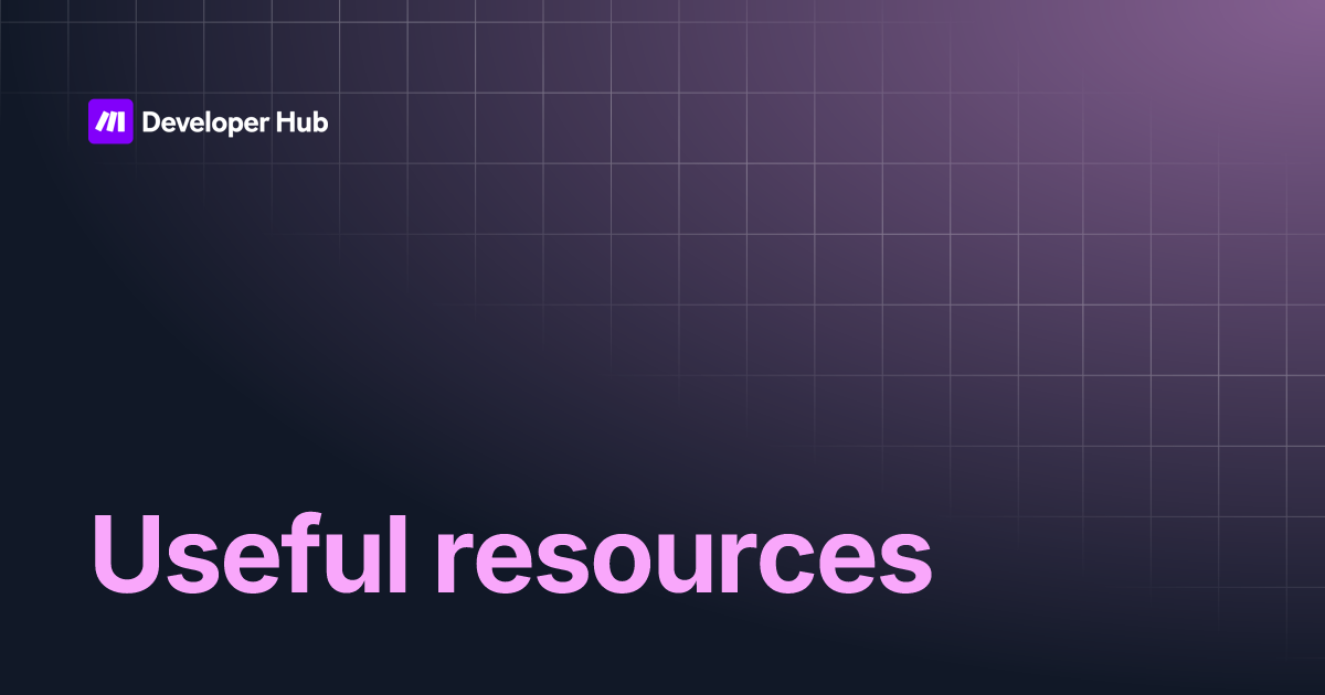 Useful resources | Make Developer Hub