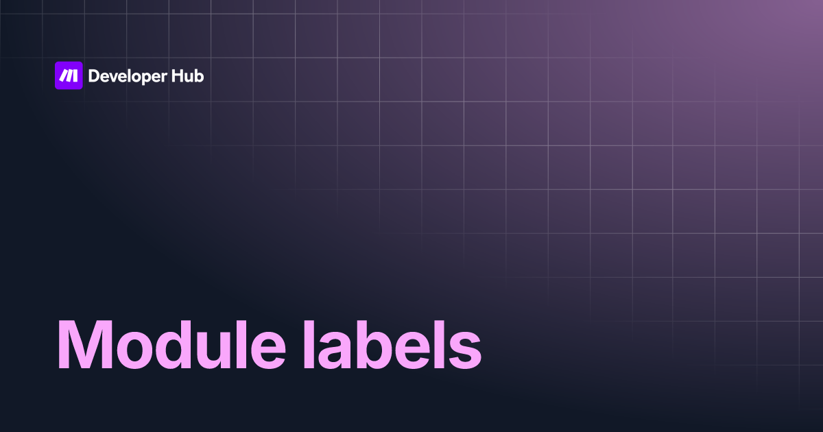 Module labels | Custom Apps Documentation | Make Developer Hub