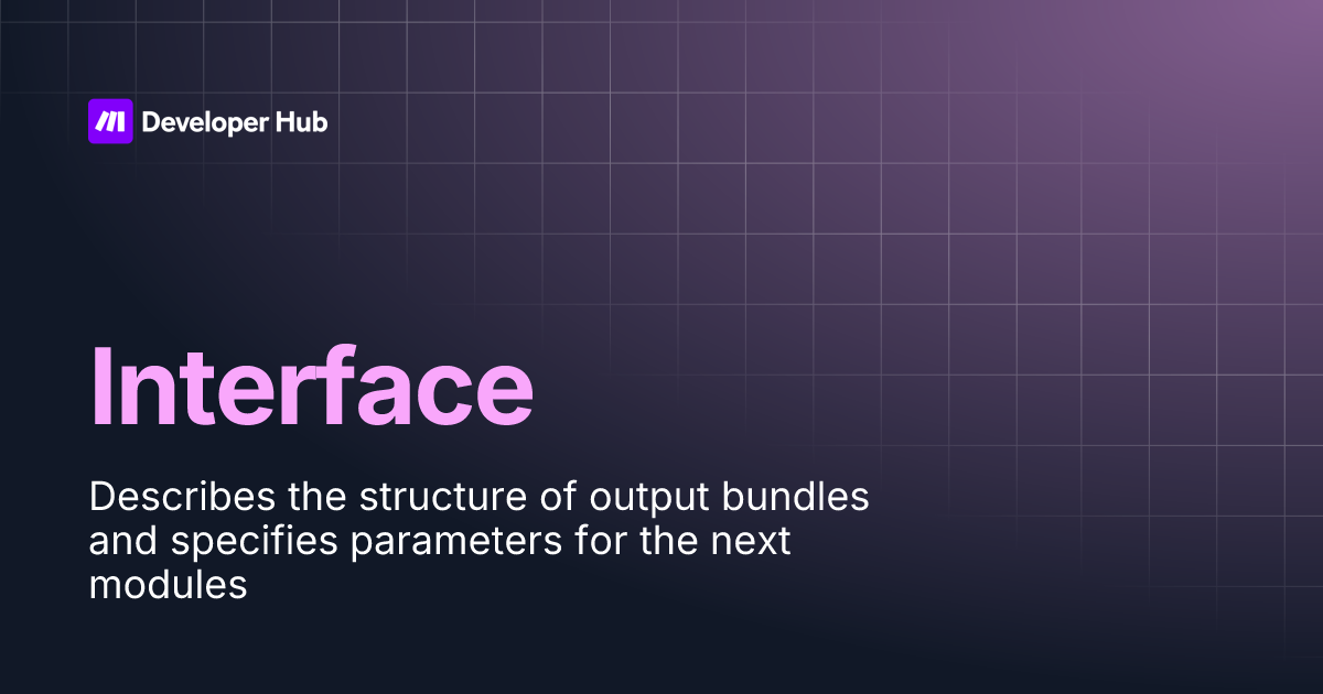 Interface | Make Developer Hub