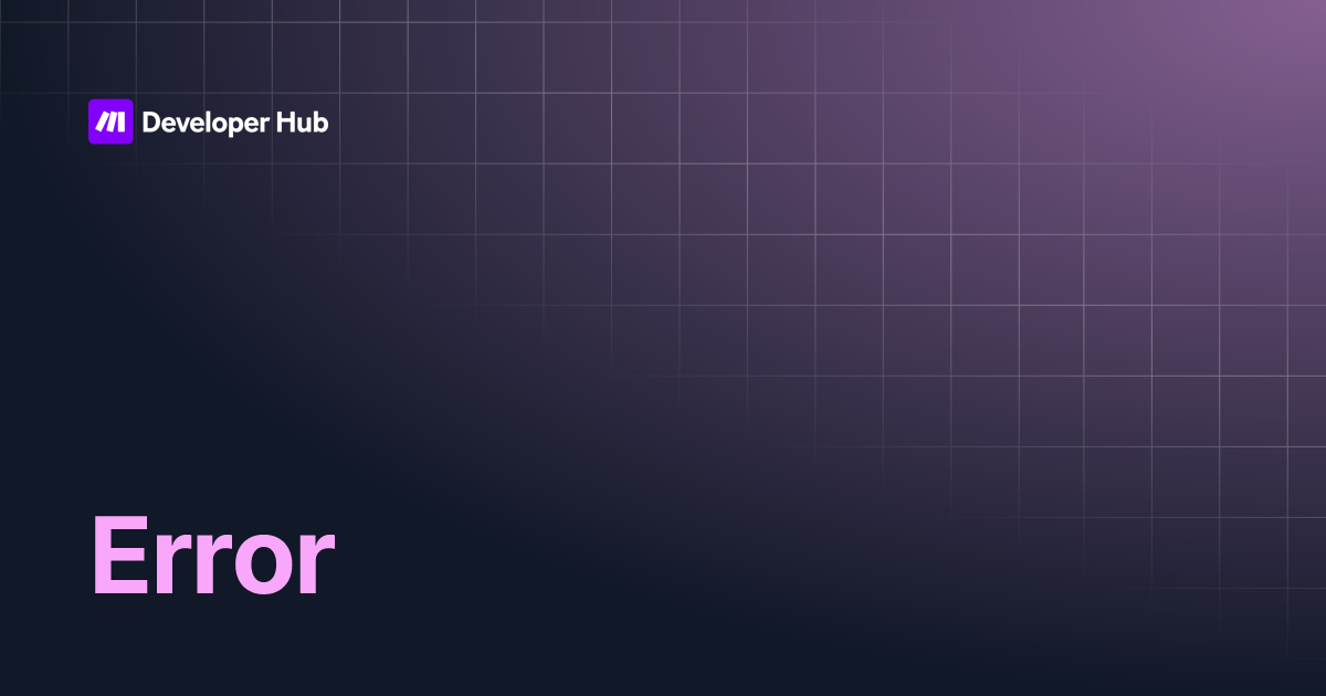Error | Custom Apps Documentation | Make Developer Hub