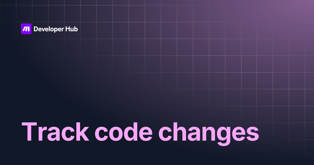 Track code changes | Custom Apps Documentation | Make Developer Hub