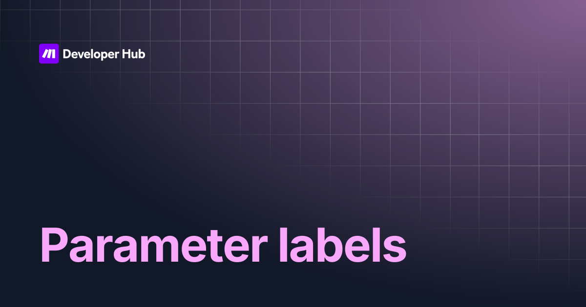 Parameter labels | Custom Apps Documentation | Make Developer Hub