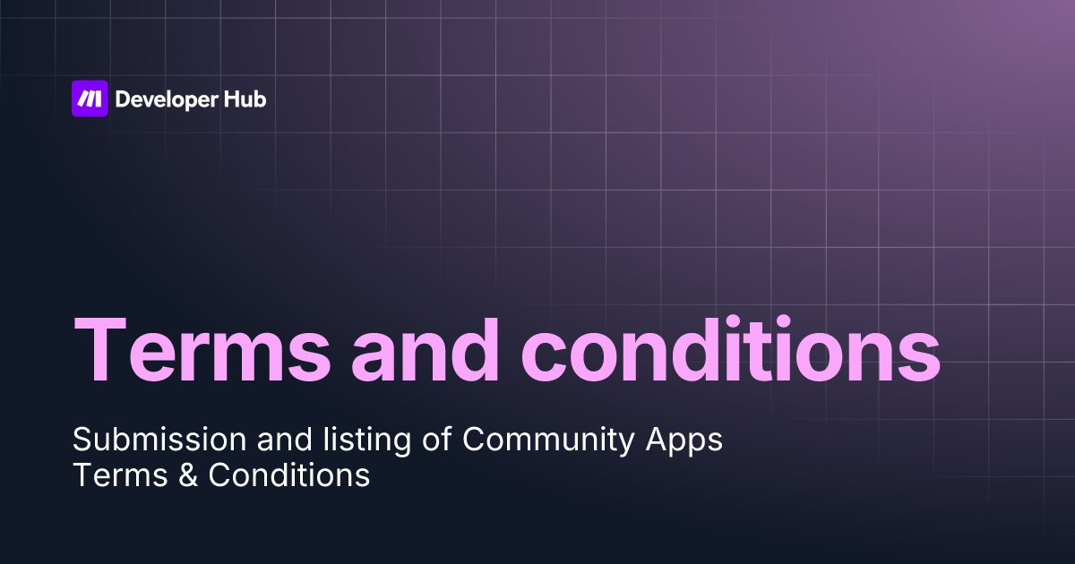 Terms and conditions | Make Developer Hub