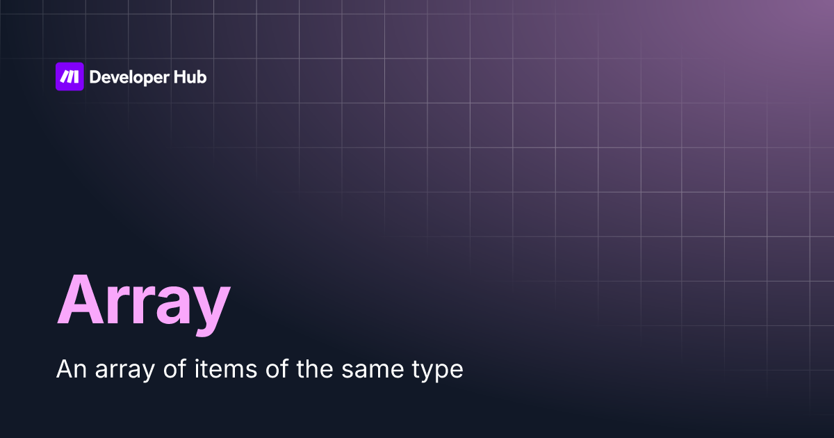 Array | Make Developer Hub