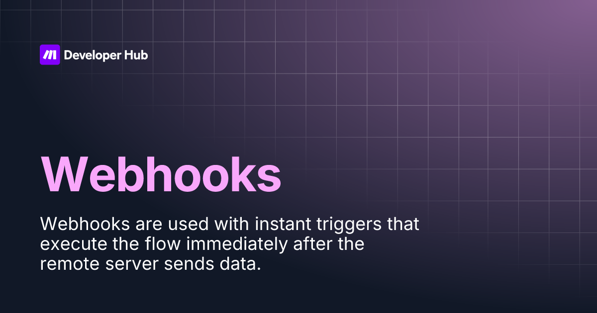 Webhooks | Make Developer Hub