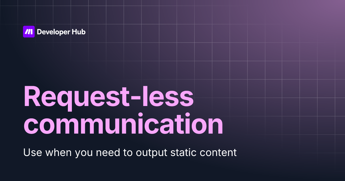 Request-less communication | Custom Apps Documentation | Make Developer Hub