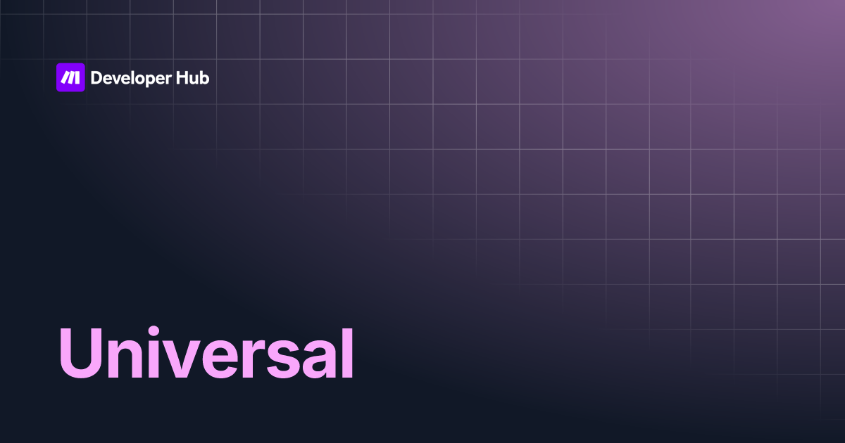 Universal Module | Make Developer Hub