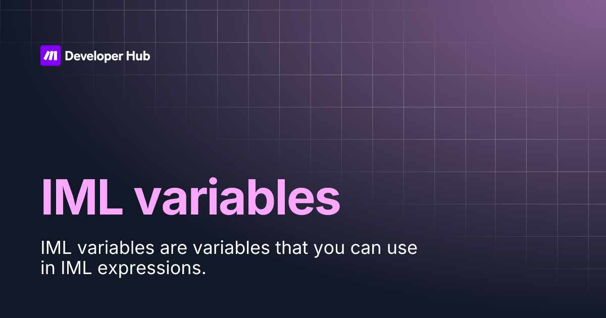 IML Variables | Make Developer Hub