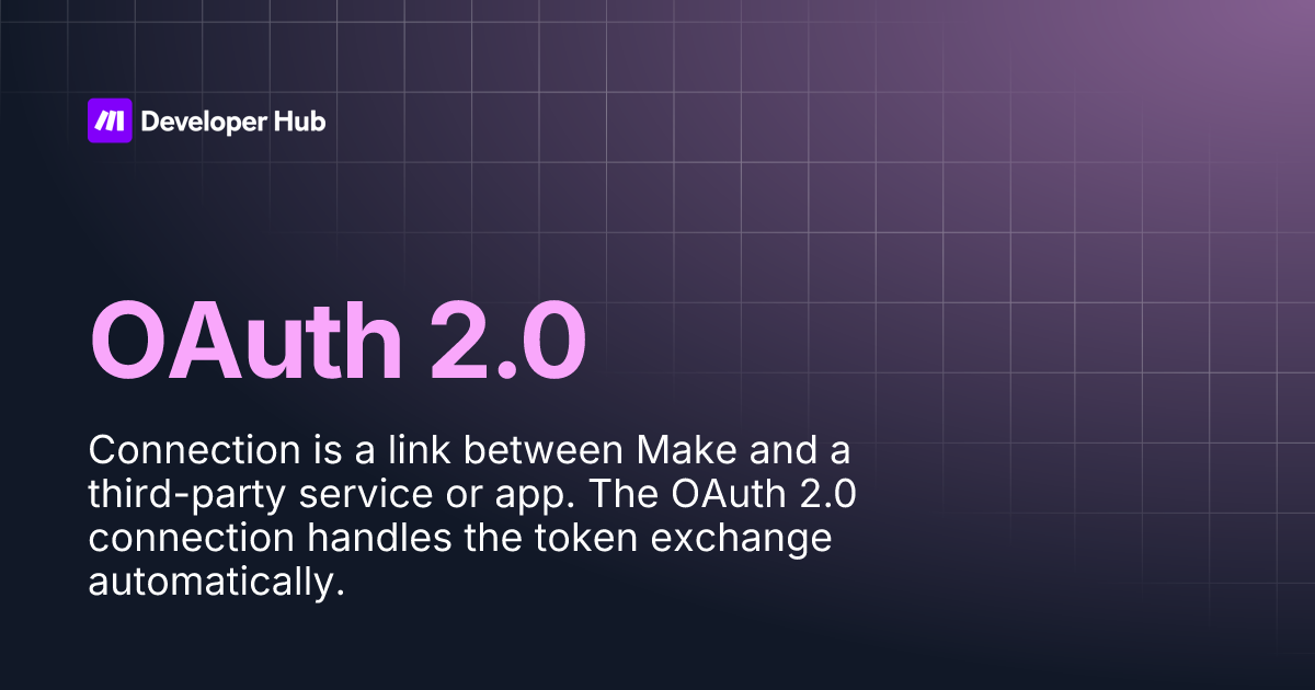 OAuth 2.0 | Make Developer Hub