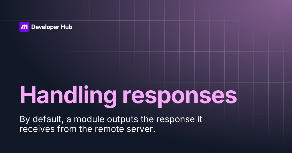 Handling responses | Make Developer Hub