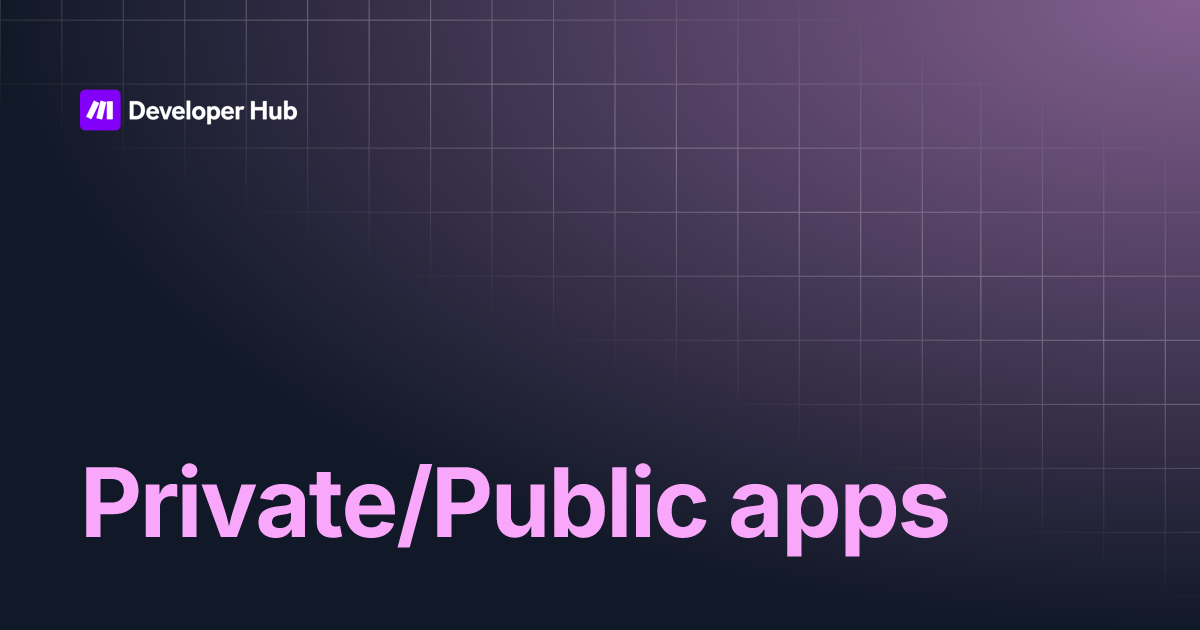 Private/Public apps | Custom Apps Documentation | Make Developer Hub