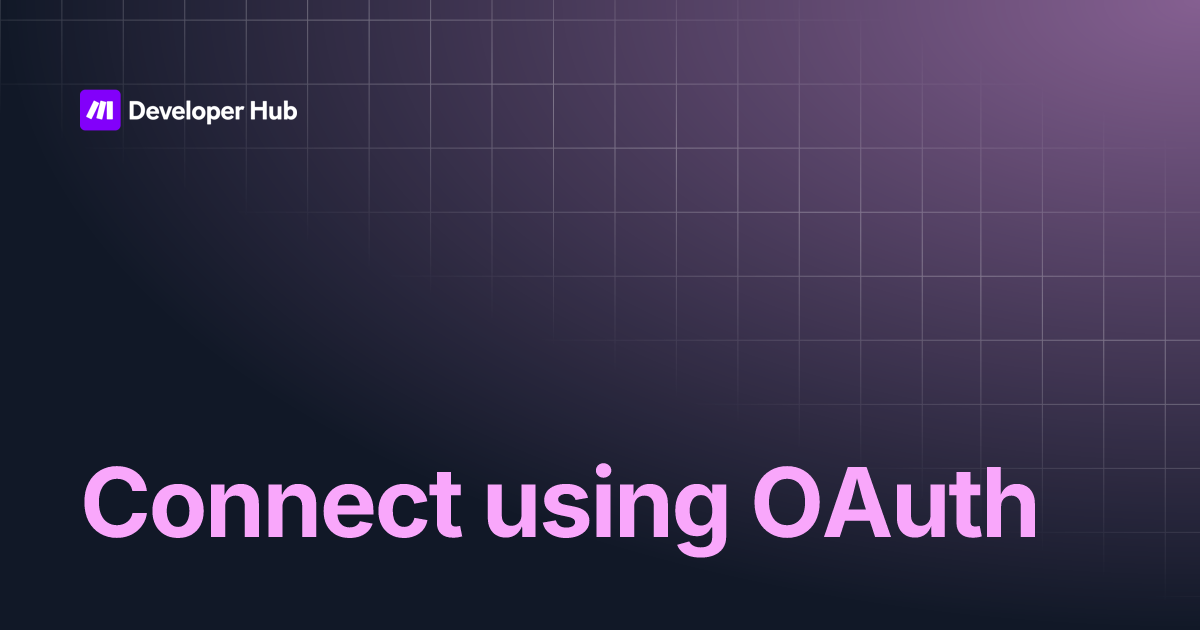 Connect using OAuth | Make Developer Hub