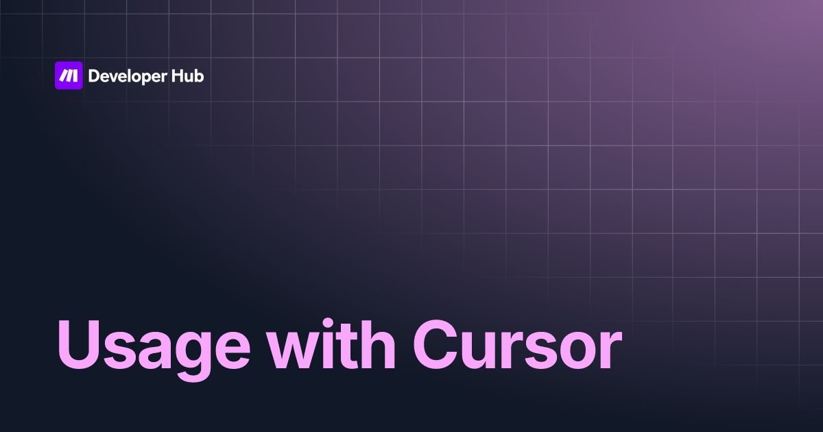 Usage with Cursor | MCP Server | Make Developer Hub