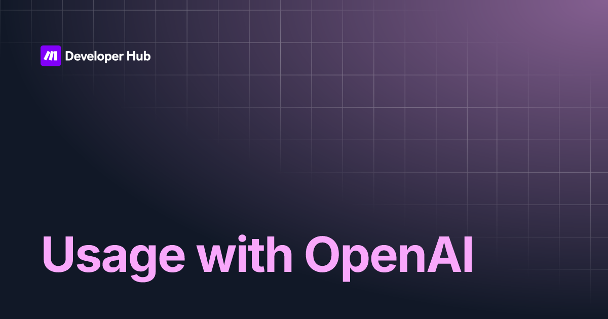 Usage with OpenAI | Make Developer Hub