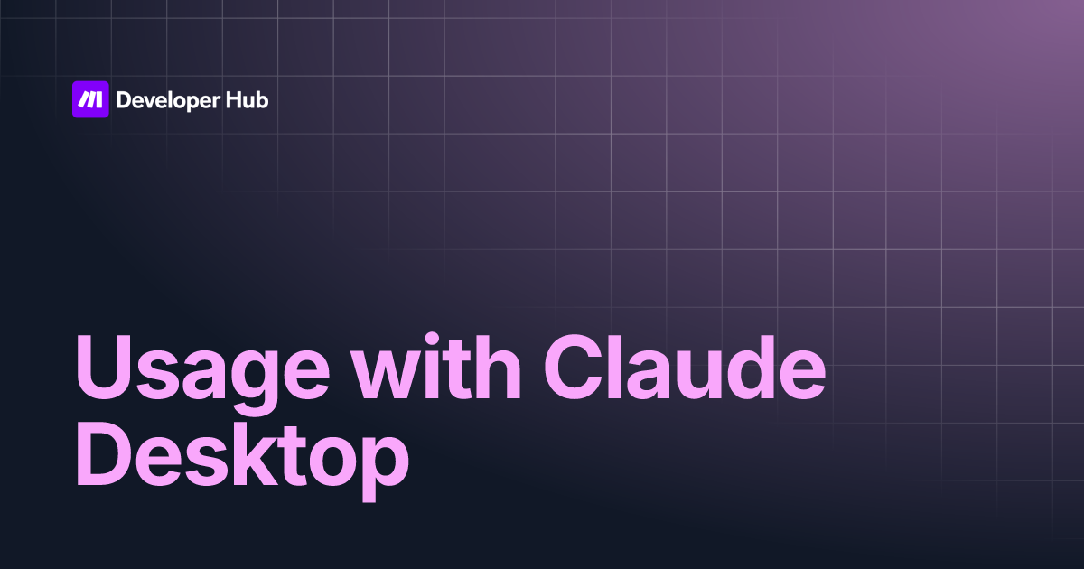 Usage with Claude Desktop | MCP Server | Make Developer Hub