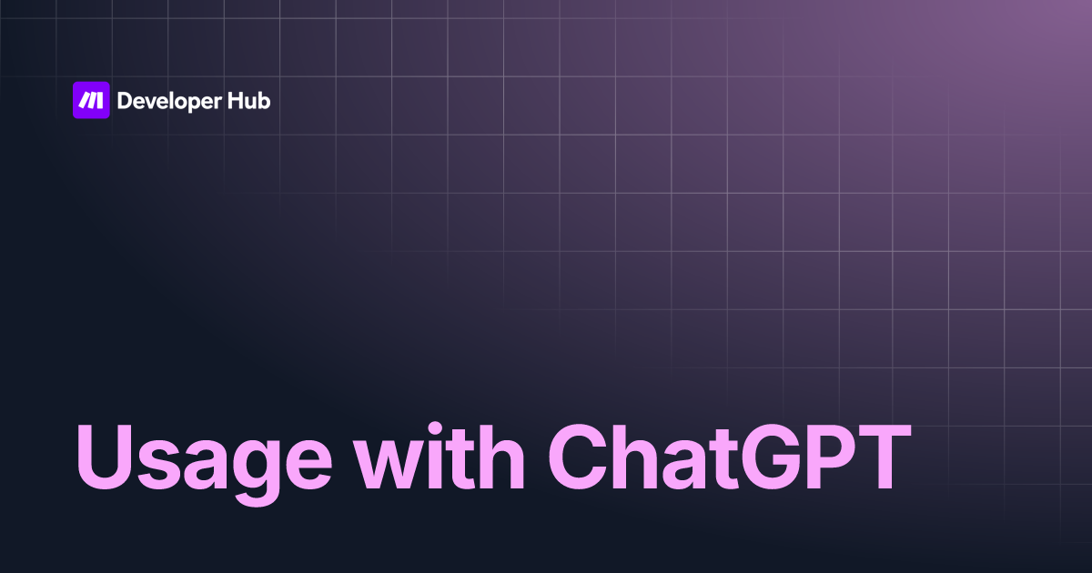 Usage with ChatGPT | Make Developer Hub