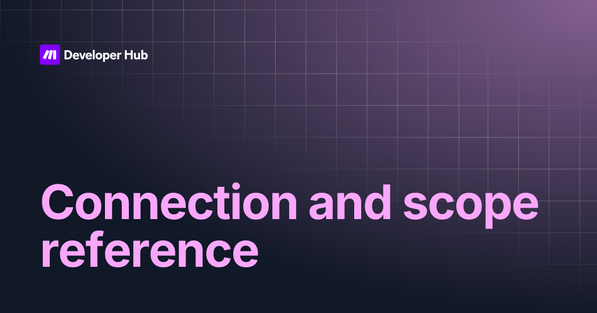Connection and scope reference | White Label | Make Developer Hub