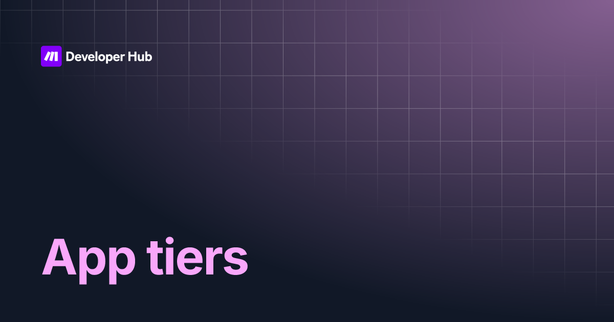App tiers | Make Developer Hub