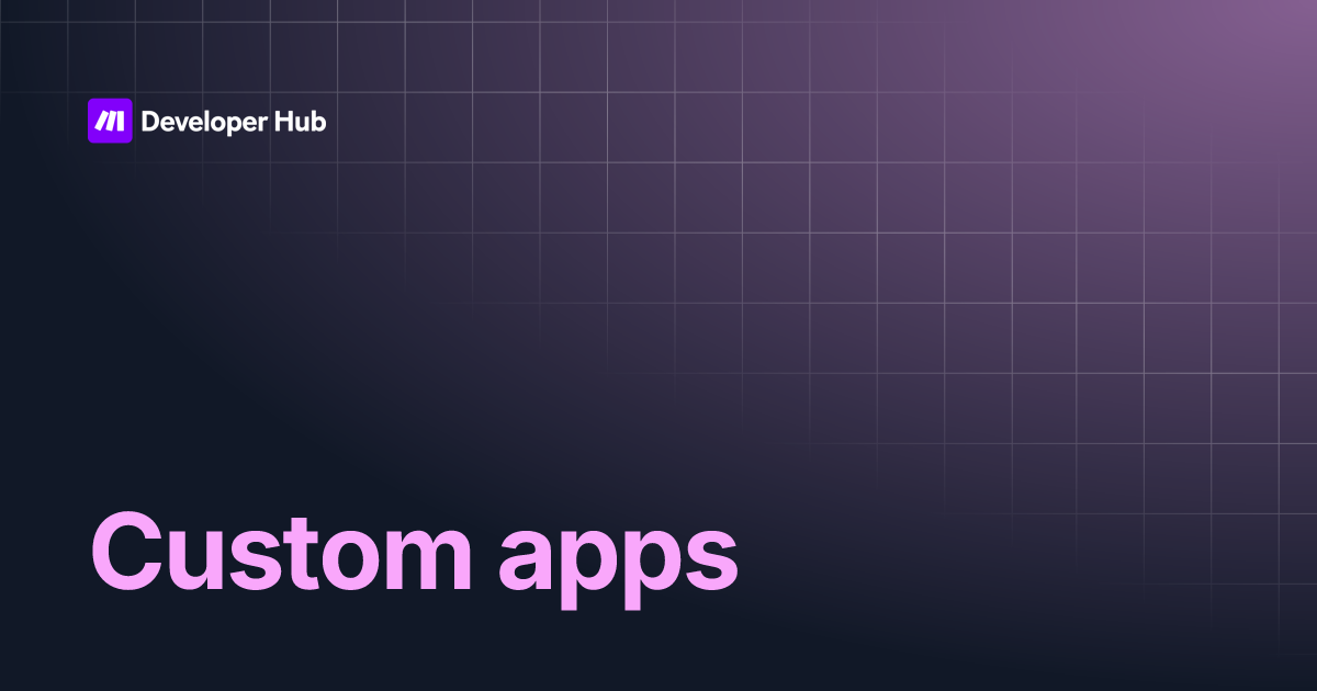 Custom apps | Make Developer Hub